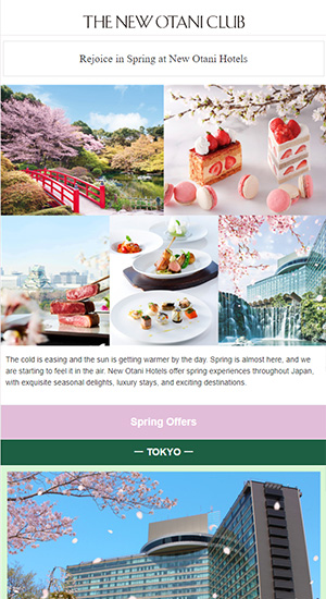 e-Newsletter | Benefits | The New Otani Club International