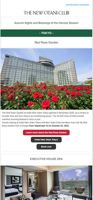 e-Newsletter | Benefits | The New Otani Club International